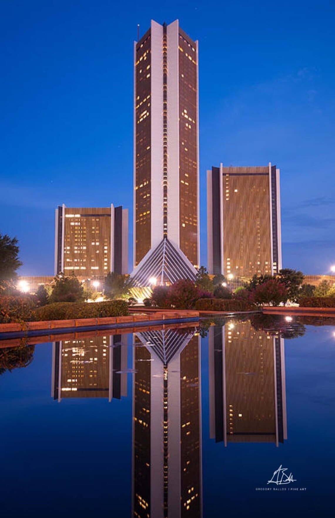 Tulsa Cityplex Towers Oklahoma Skyline Architectural Wall | Etsy