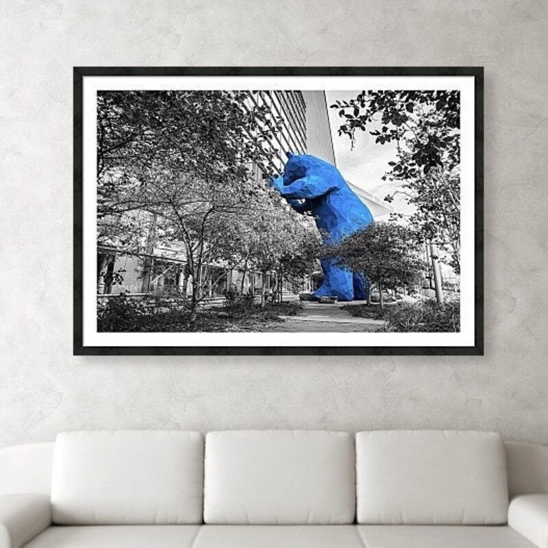 Denver Blue Bear Art - Etsy