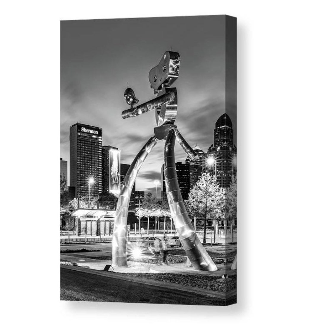 Dallas Traveling Man, Dallas Texas Wall Decor, Walking Tall, Dallas ...