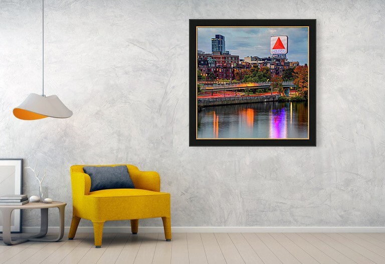 Boston Skyline Fenway Citgo Sign Massachusetts Art Charles - Etsy