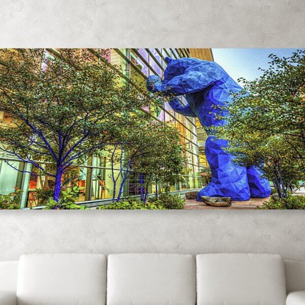Denver Blue Bear Art - Etsy