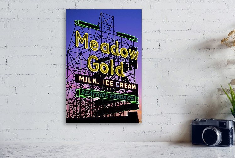 Tulsa Meadow Gold Neon Route 66 Neon Neon Sign Print Tulsa | Etsy