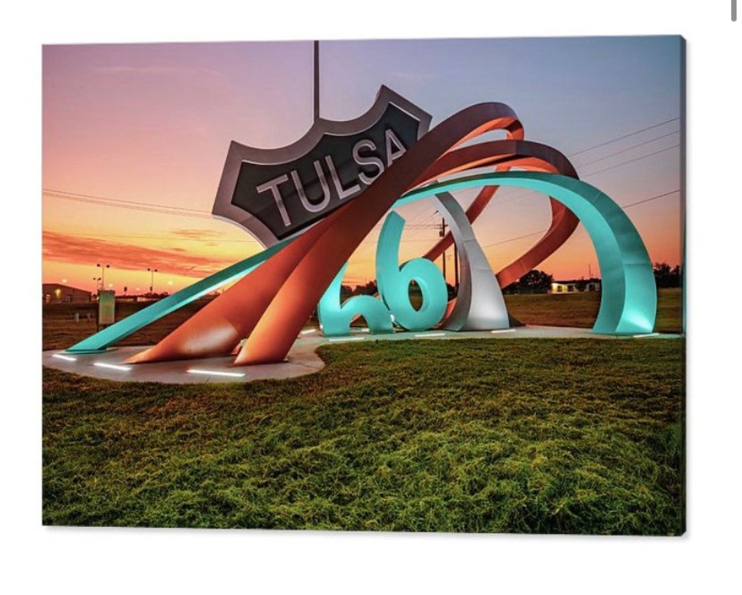 Tulsa Route 66 Rising Sculpture Art: Oklahoma Landmark Sunrise - Etsy