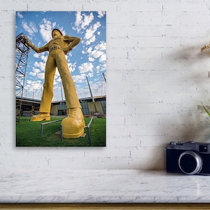 Tulsa Golden Driller Print, Tulsa Wall Art, Oklahoma Driller, Giant ...