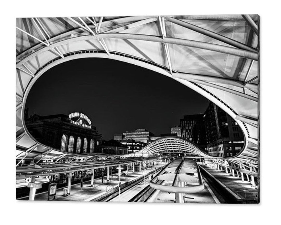 Denver Union Station Colorado Wall Art, City Architecture, Denver Neon ...
