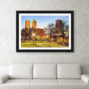 Tulsa Skyline Print, Tulsa Oklahoma Art, Tulsa Artwork, Cityscape Decor ...