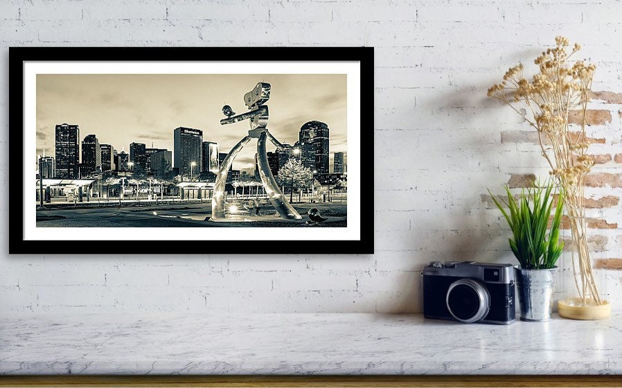 Dallas Skyline Panoramic Walking Tall Statue Dallas - Etsy