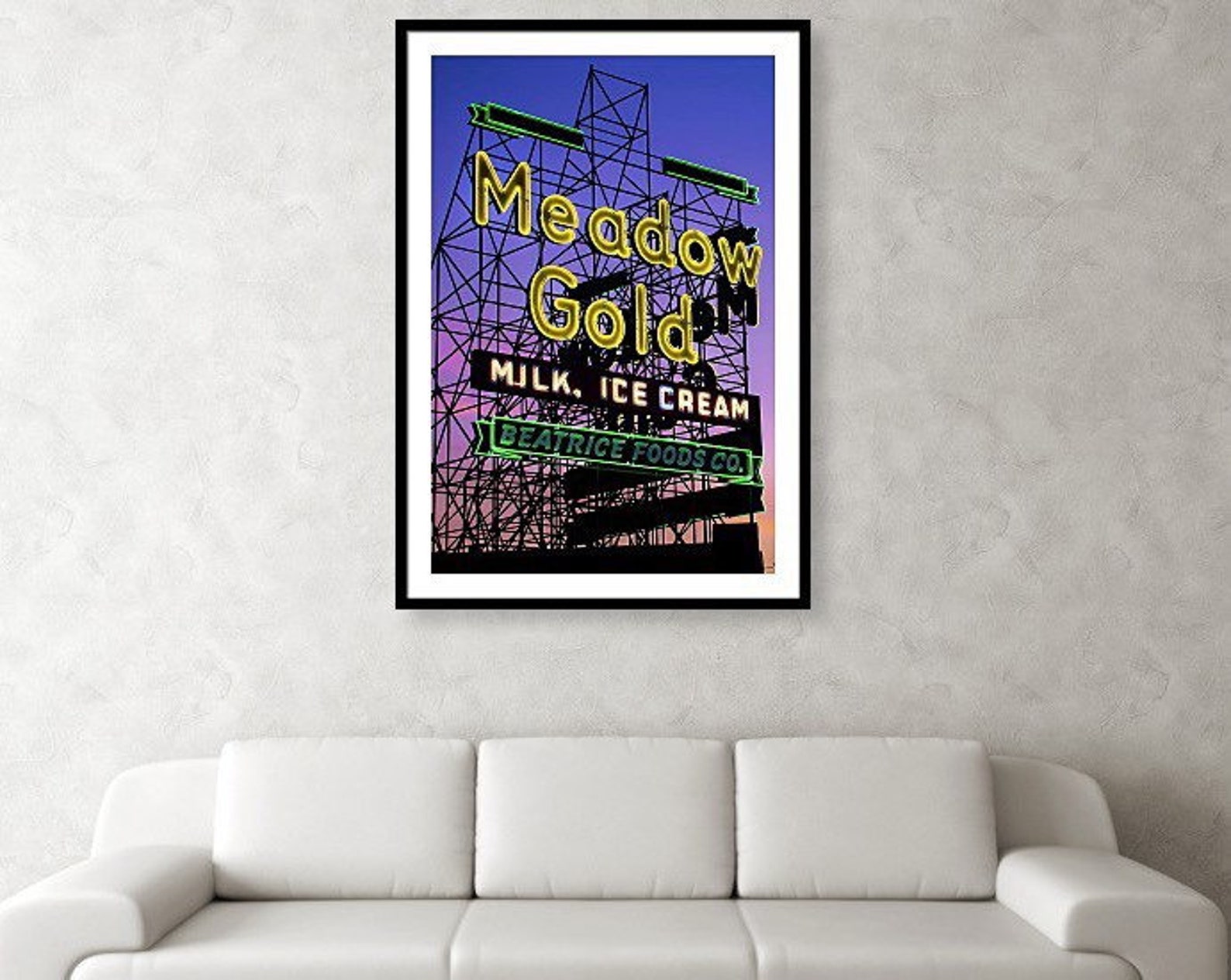 Tulsa Meadow Gold Neon Route 66 Neon Neon Sign Print Tulsa | Etsy