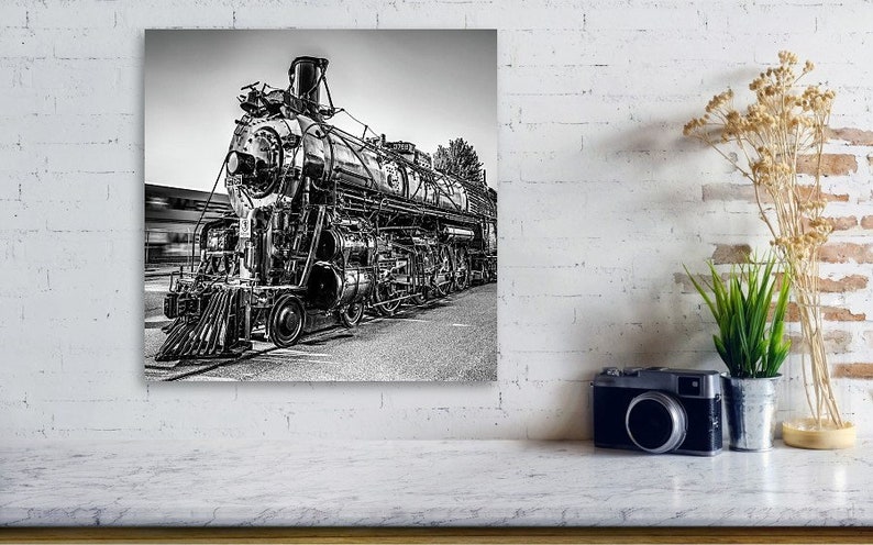 Wichita Kansas Union Train Station Monochrome Locomotive - Etsy
