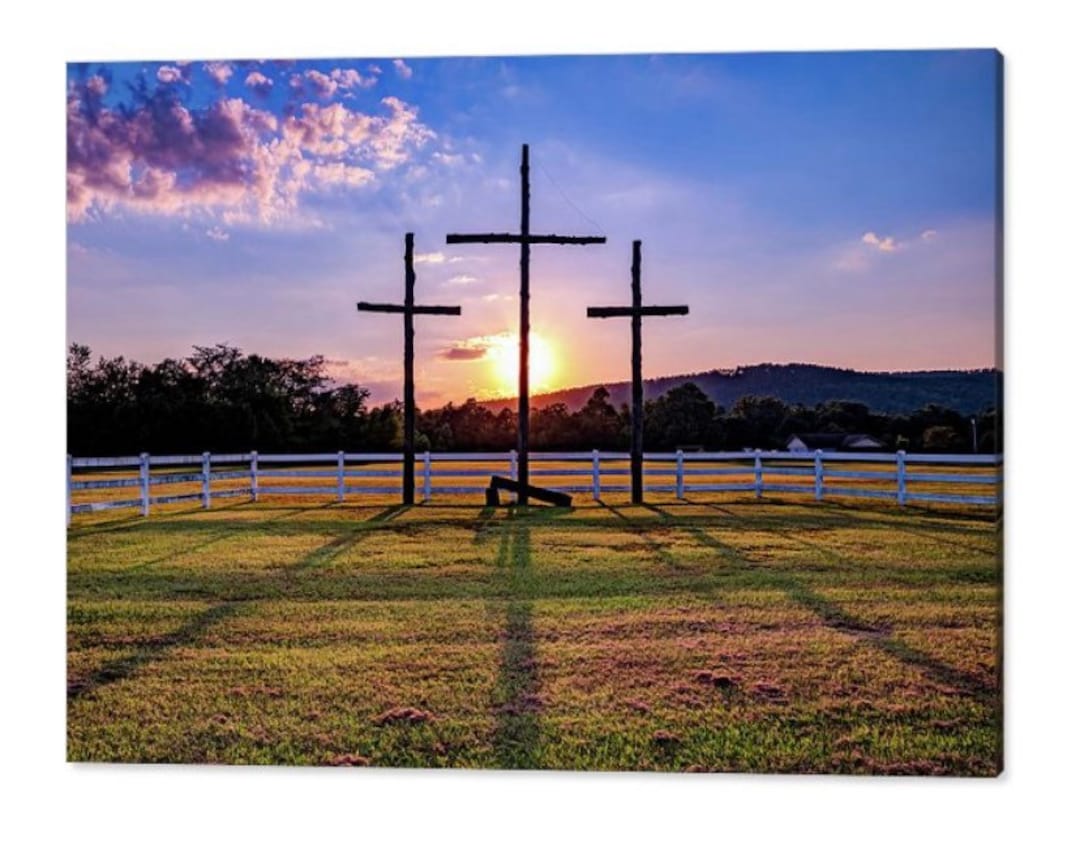 Three Crosses Print: Arkansas Landscape, Christian Wall Art - Etsy