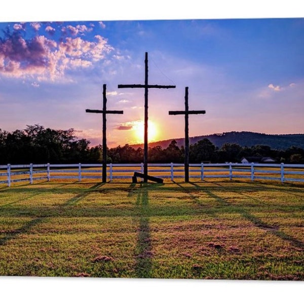 Three Wooden Crosses - Etsy