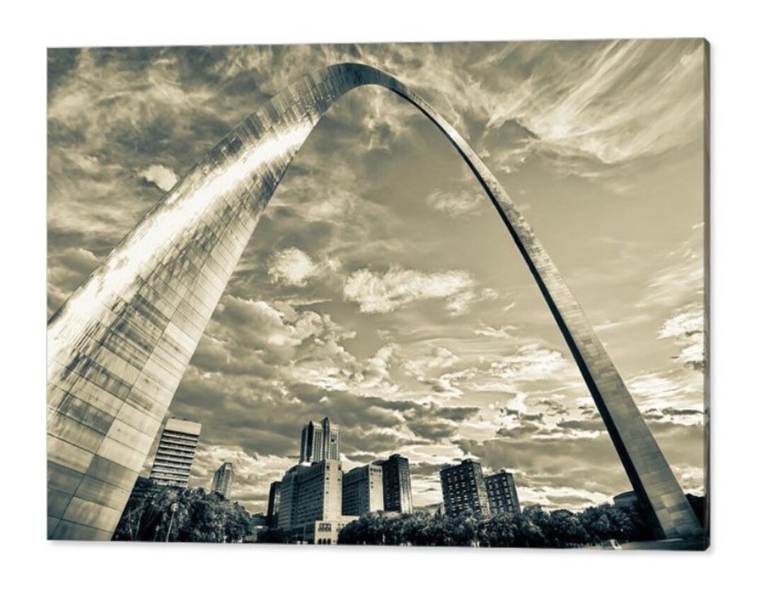 Saint Louis Print, Gateway Arch, Sepia Art, St Louis Skyline ...