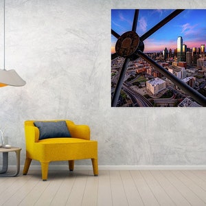 Dallas Texas Skyline, Colorful Print, Reunion Tower, Wall Art Print ...