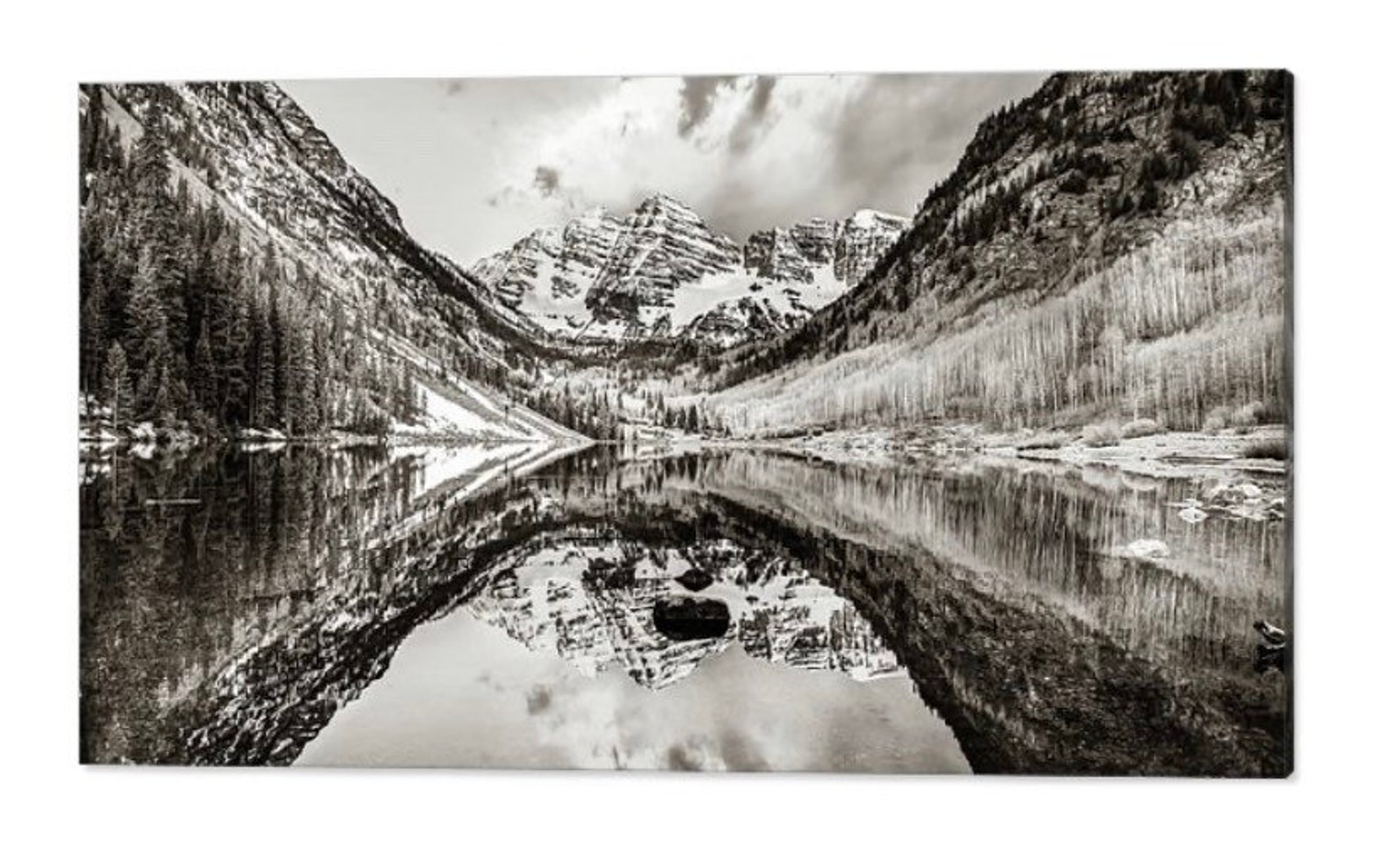 Maroon Bells Print Aspen Colorado Art Sepia Landscape | Etsy