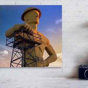 Tulsa Golden Driller, Titanic Oil Man, Tulsa Oklahoma, Tulsa Wall Art ...