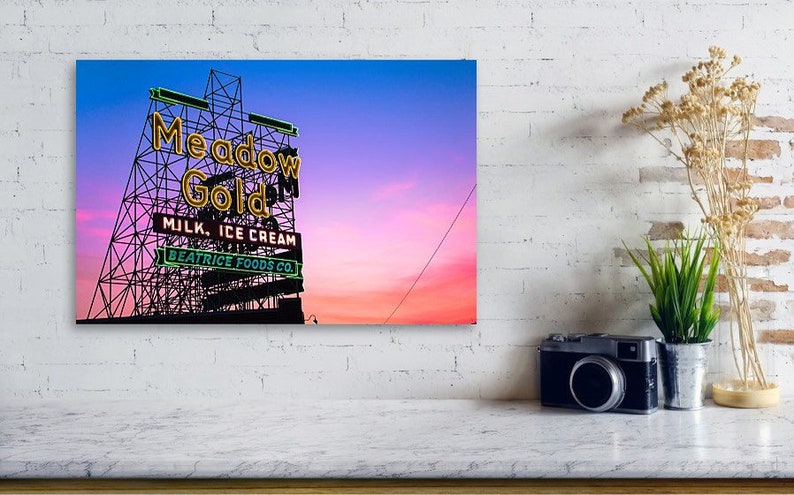 Tulsa Meadow Gold Neon Route 66 Neon Neon Sign Print Tulsa - Etsy