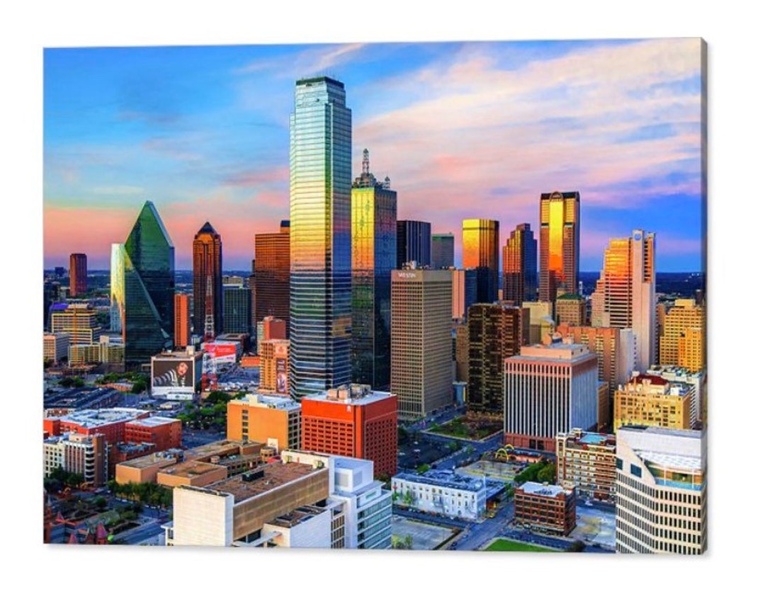 Dallas Skyline, Texas Photography, Reunion Tower, Architectural Decor ...