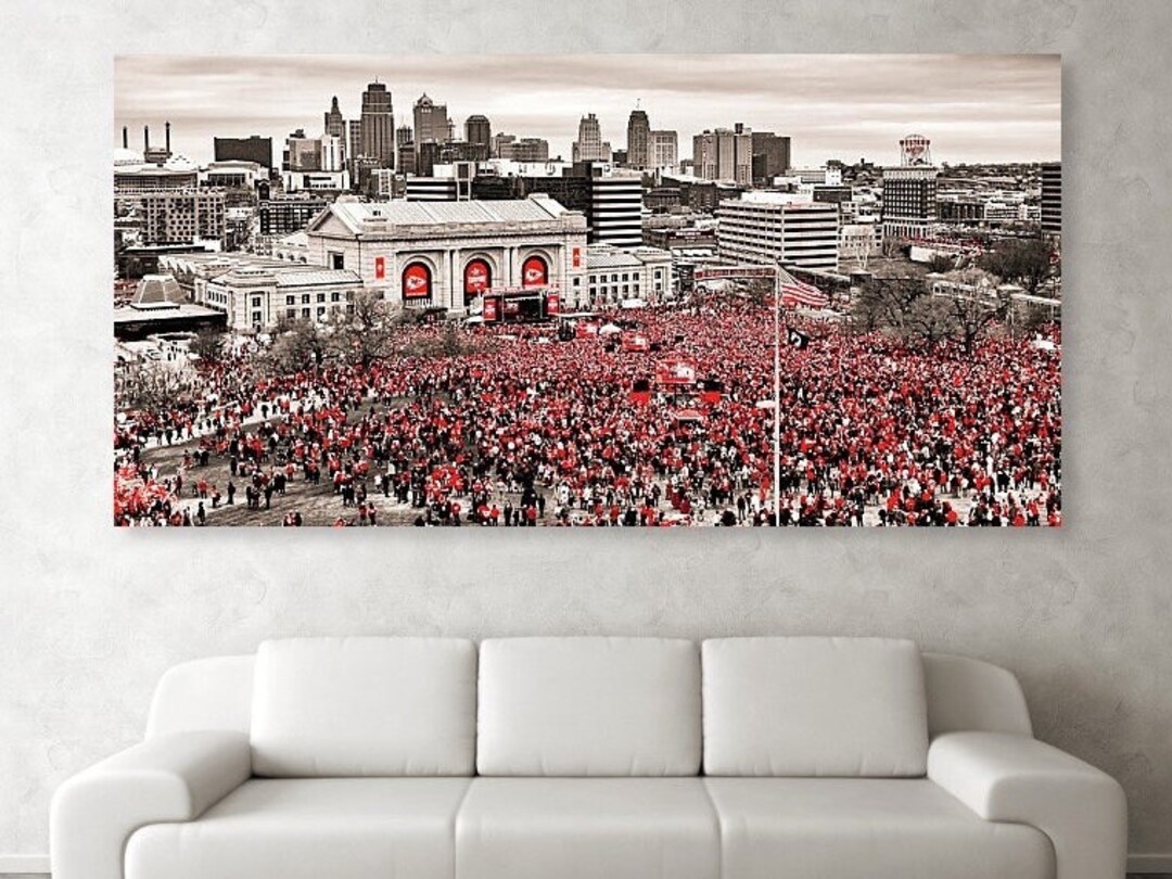 Kansas City Sepia Skyline, Panorama, Sea of Red Kingdom, World ...