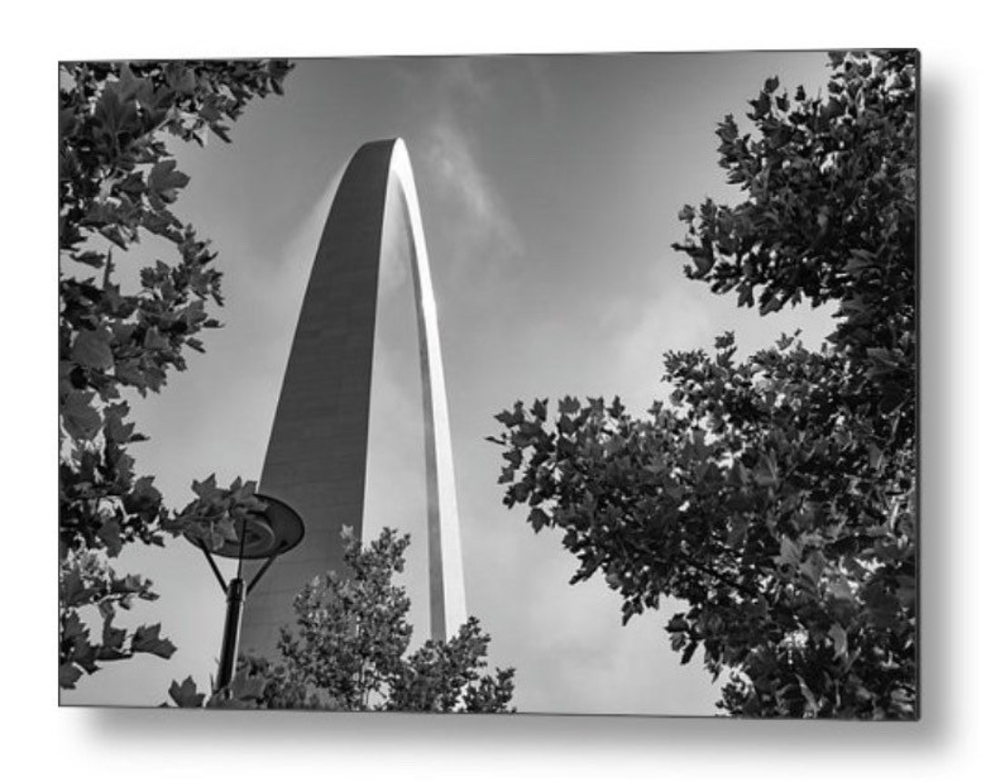 St Louis Arch Print, Gateway Arch Print, Black and White, Saint Louis ...