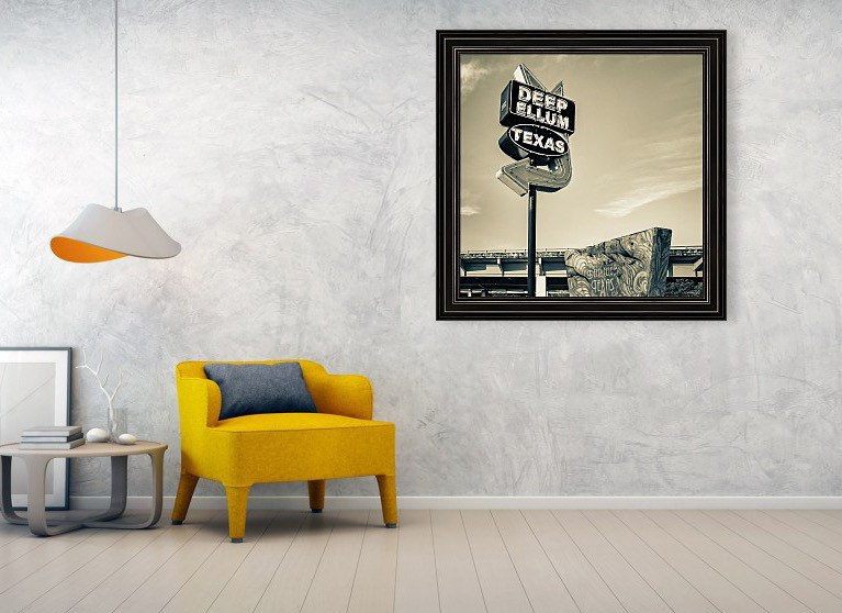 Deep Ellum Neon Sign Sepia Print: Dallas Texas Art - Etsy
