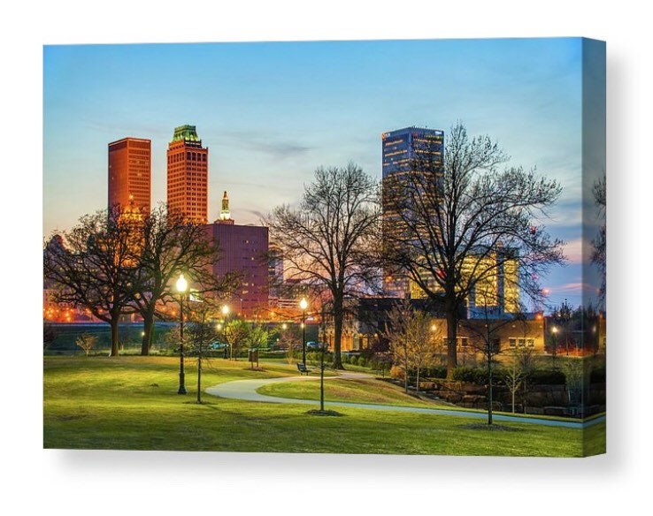 Tulsa Skyline Wall Art Tulsa Oklahoma Print Tulsa | Etsy