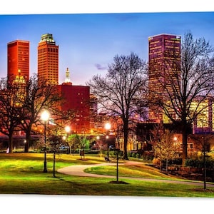 Tulsa Oklahoma Skyline Art: Centennial Park Cityscape Print - Etsy