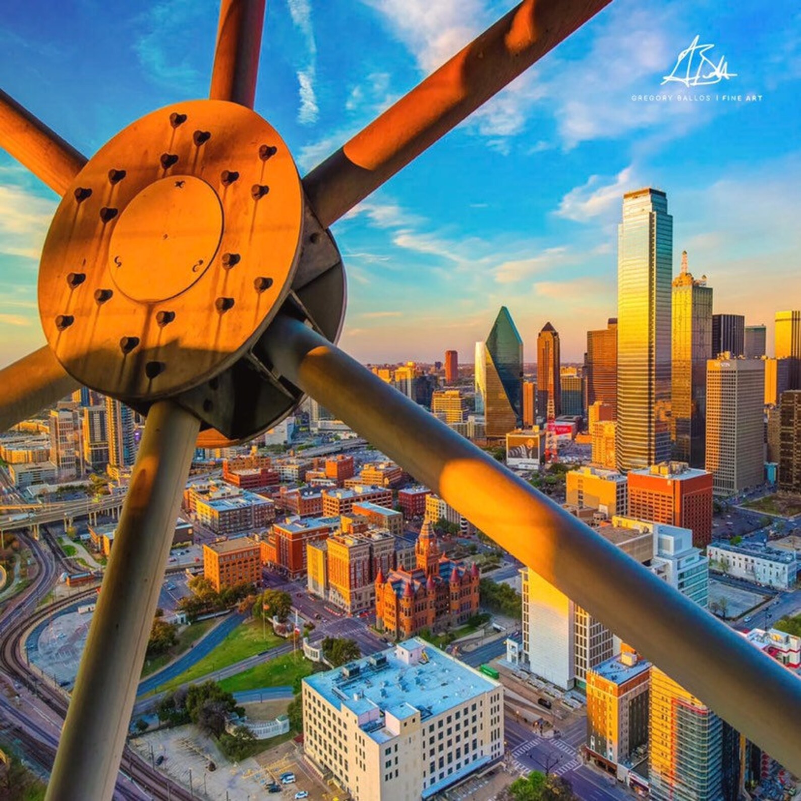 Dallas Texas Skyline Dallas Square Print Dallas Sunset | Etsy