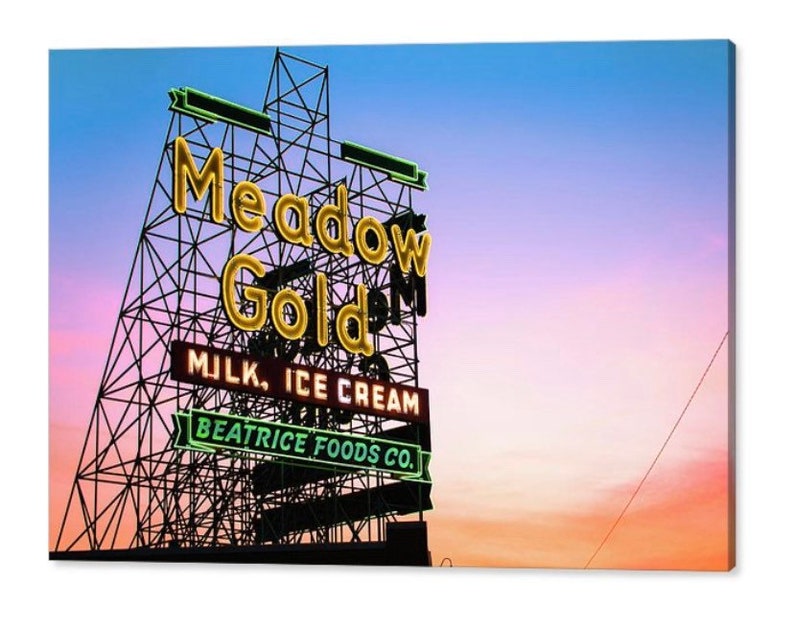 Tulsa Oklahoma Print Route 66 Neon Meadow Gold Neon Sign - Etsy