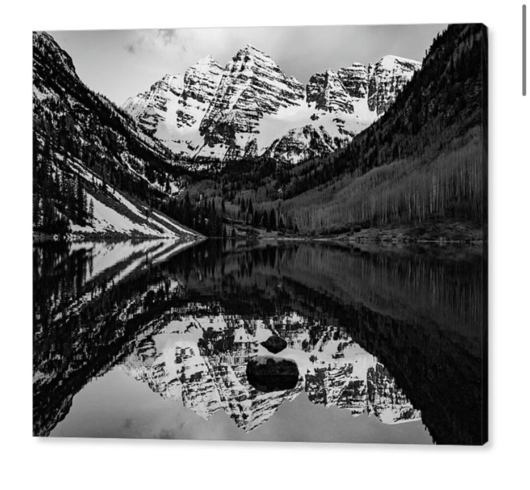 Maroon Bells, Aspen Colorado Monochrome, Mountain Peaks, Nature ...