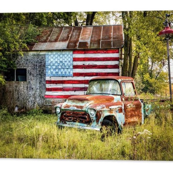 Usa Blue Truck - Etsy
