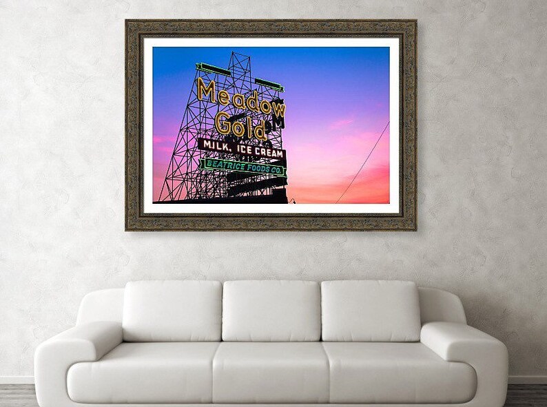 Tulsa Meadow Gold Neon Route 66 Neon Neon Sign Print Tulsa - Etsy