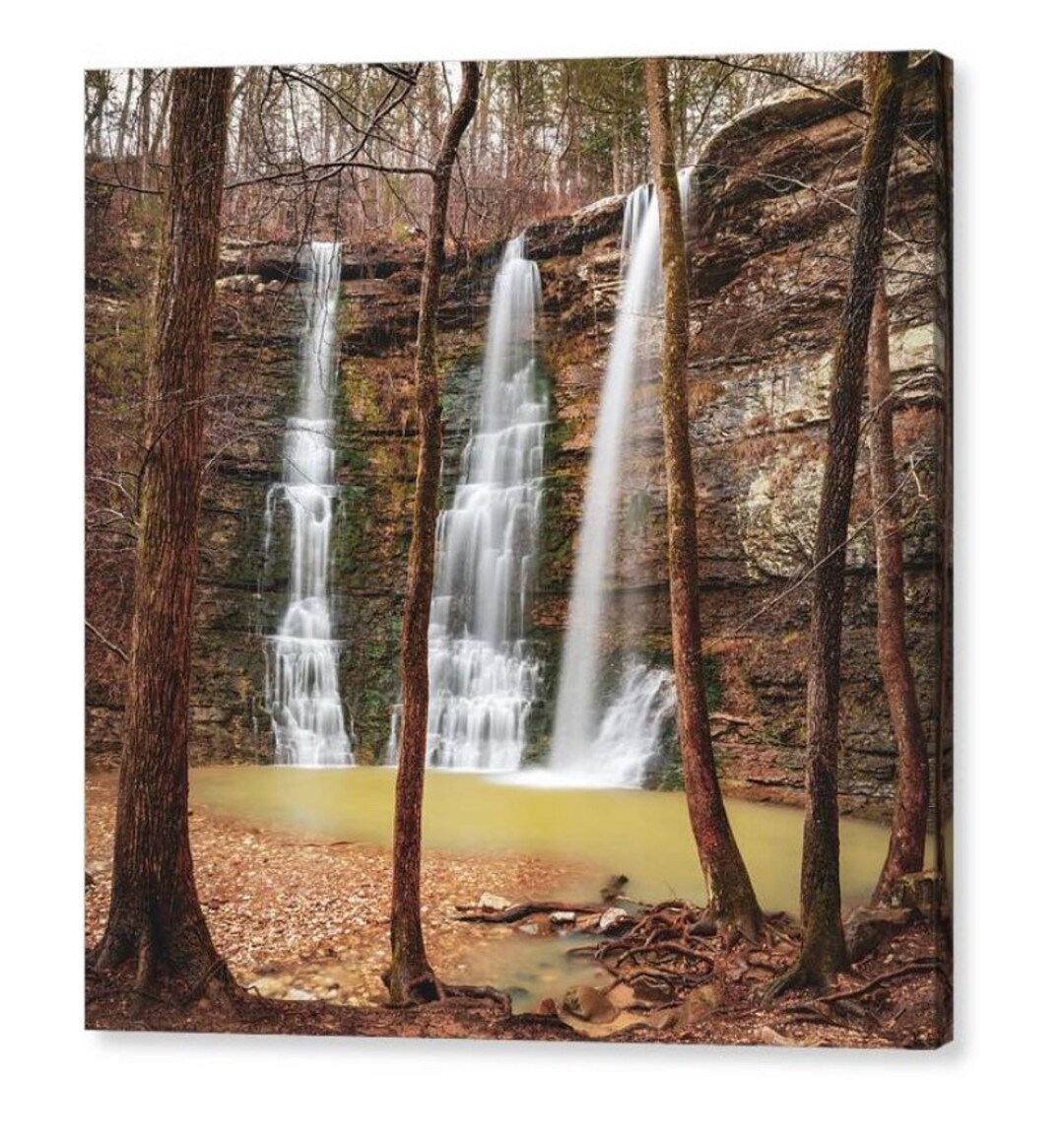 Triple Falls Arkansas Ozarks Print: Rustic Waterfall Wall Decor - Etsy