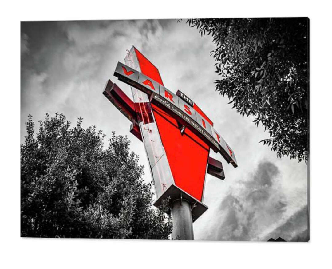 Atlanta Varsity Sign Print: Selective Color, Georgia Landmark - Etsy