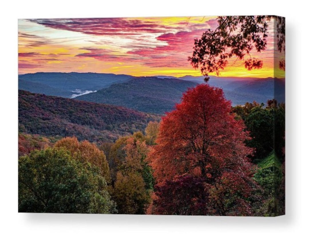 Artist Point Sunrise Print: Arkansas Autumn Landscape Wall Art - Etsy