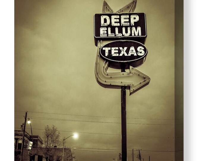 Deep Ellum Sign Art Print by Embarcadero Prints | Deep Ellum Sign Wall ...