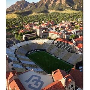 Boulder Colorado Flatirons & Football Stadium Art Print - Etsy