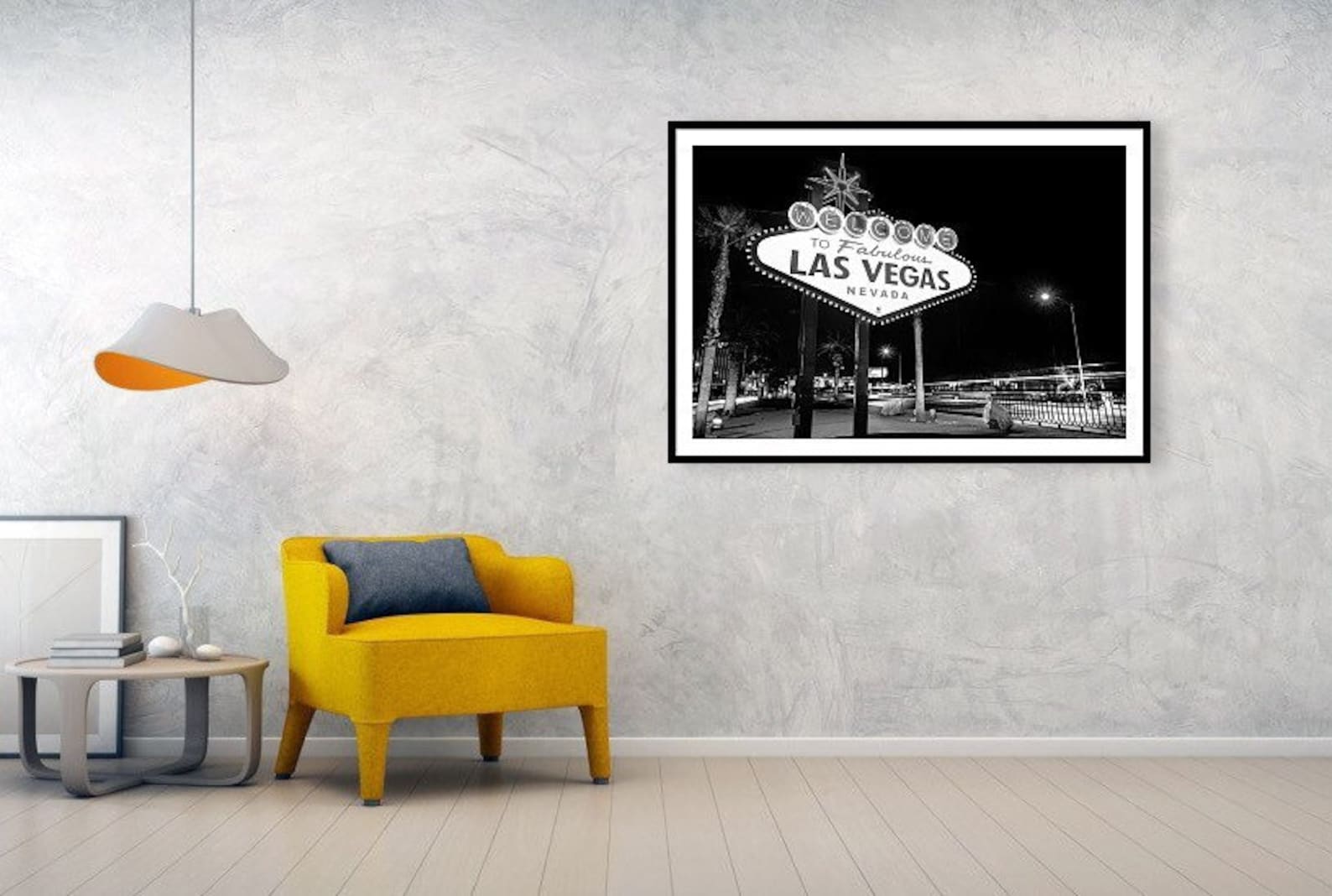Las Vegas Welcome Sign Wall Art Print Monochrome Wall Decor - Etsy