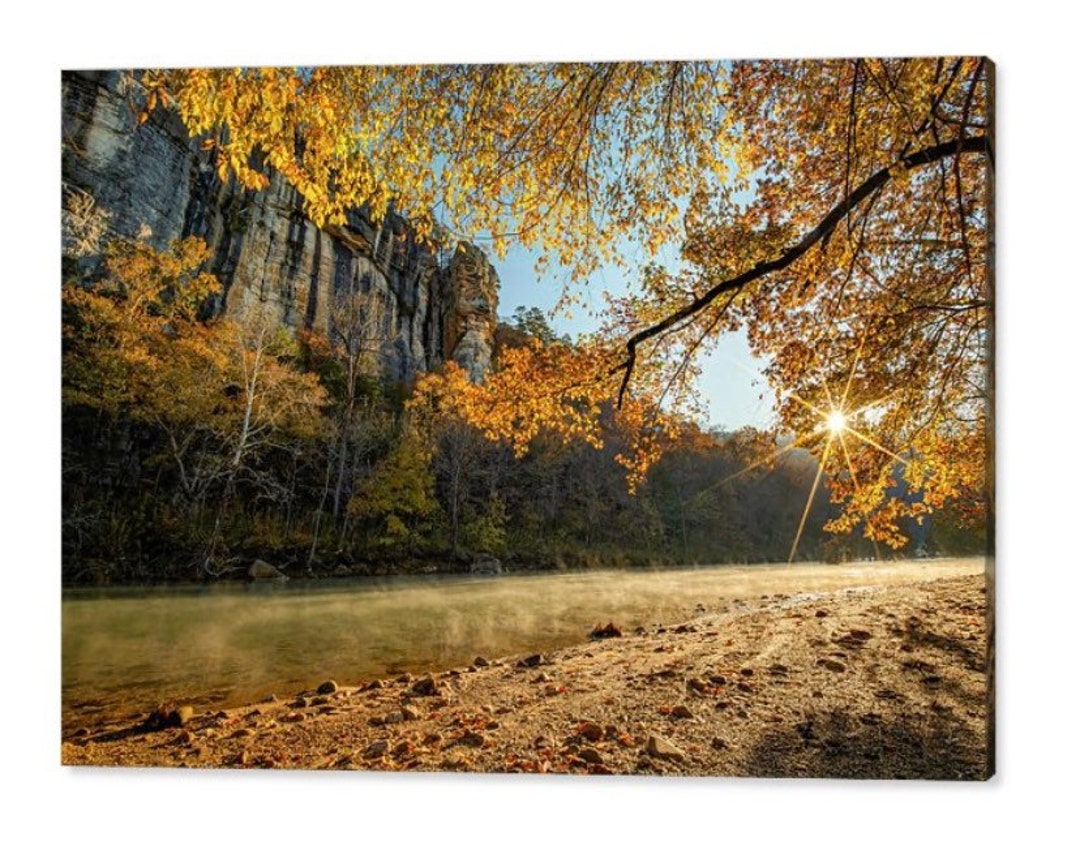 Buffalo River Autumn Sunrise Print: Roark Bluff Landscape - Etsy