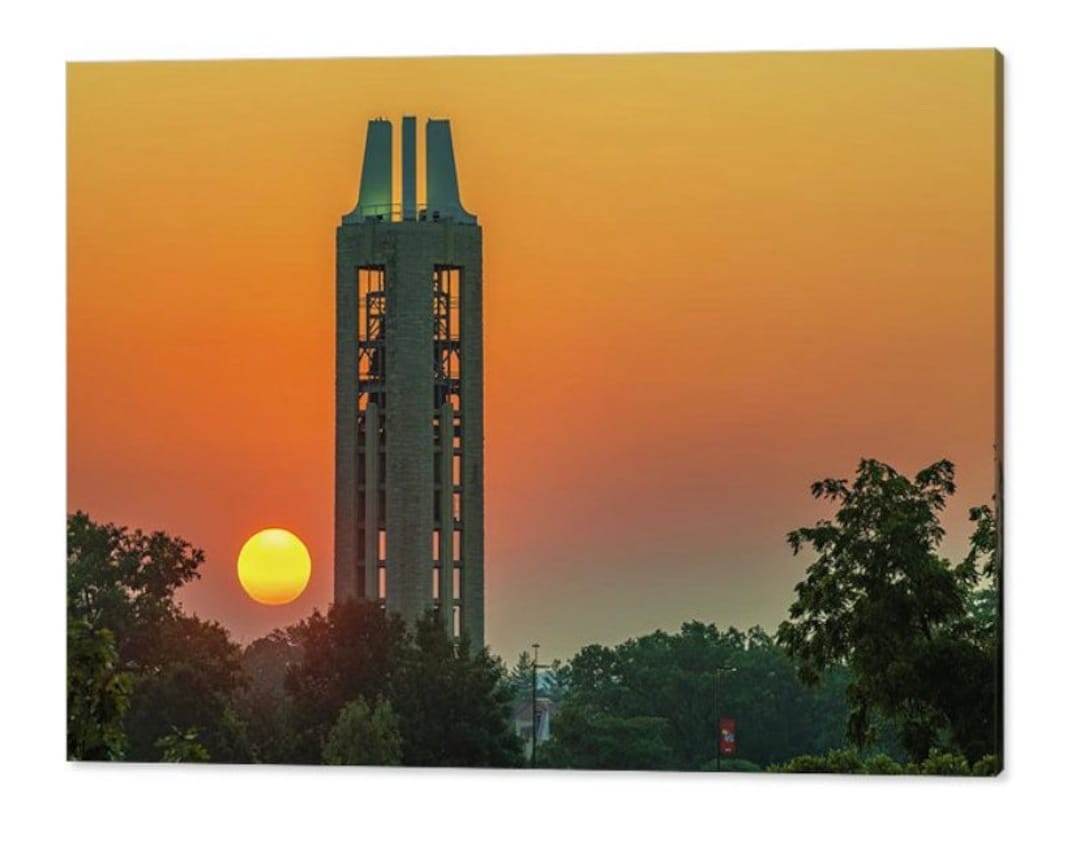 Kansas Campanile Bell Tower, University, Lawrence Kansas, Mt Oread ...