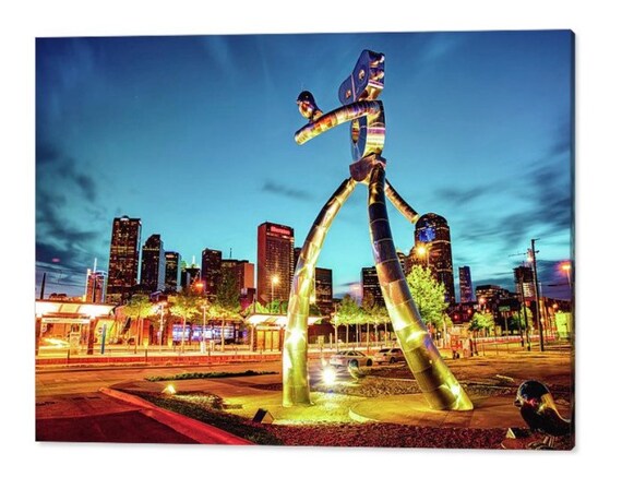 Dallas Skyline Traveling Man Texas Print Deep Ellum Dallas - Etsy