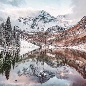 Maroon Bells Print: Aspen Colorado Mountain Reflection - Etsy