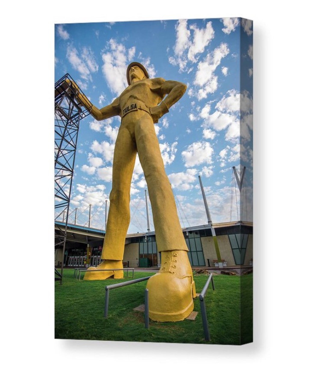 Tulsa Golden Driller Print, Tulsa Wall Art, Oklahoma Driller, Giant ...