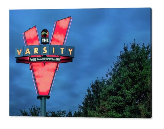 Atlanta Varsity Neon Sign Georgia Artwork Architectural | Etsy