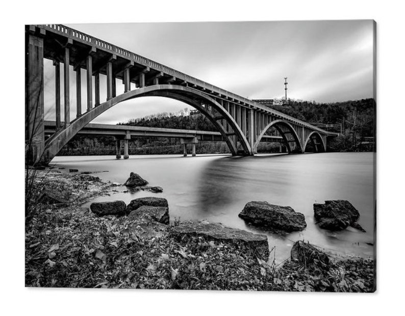 Lake Taneycomo Bridge Branson Missouri Landscape Black and - Etsy