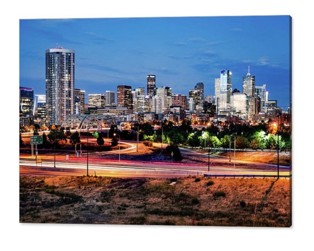 Denver Artwork, Denver Skyline Print, Denver Mile High, Colorado Art ...