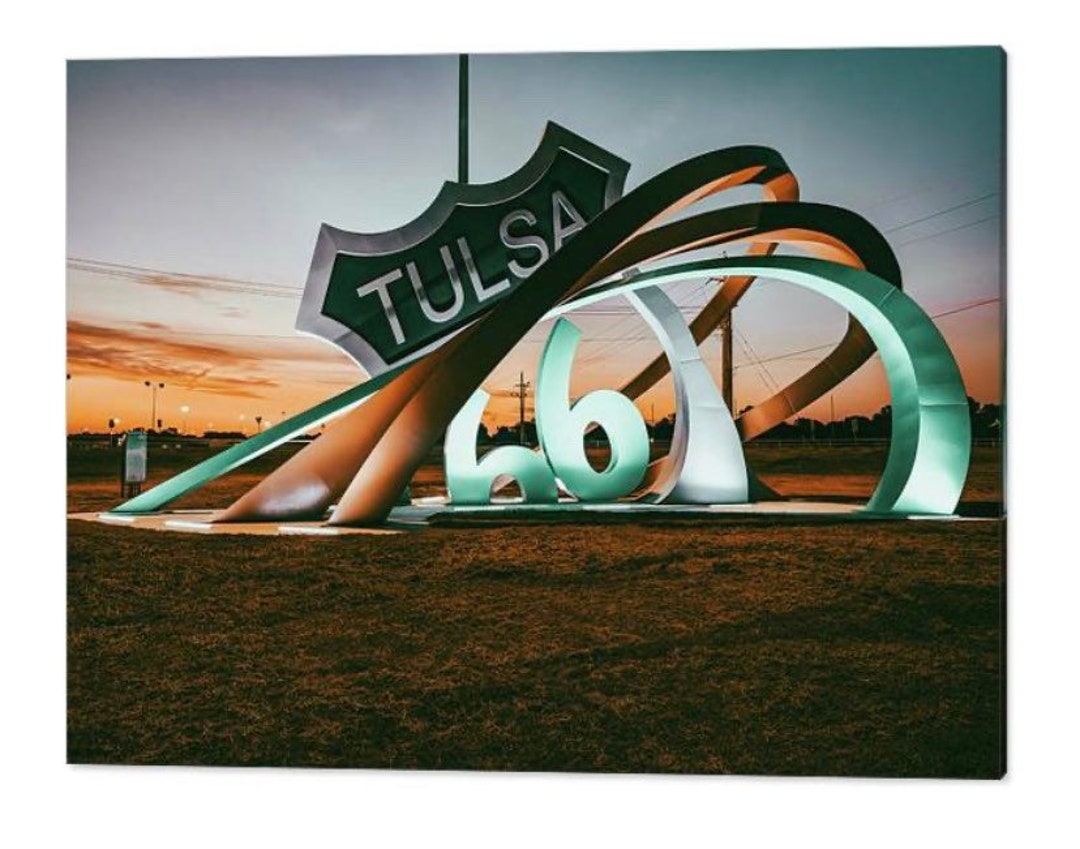 Route 66 Rising Sculpture Art Print: Tulsa Oklahoma Landmark - Etsy