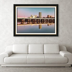Tulsa Oklahoma Skyline Print: 21st Street Bridge, Riverfront ...