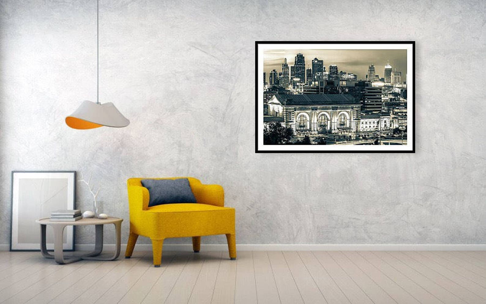 Kansas City Skyline Union Station Sepia Missouri Art - Etsy