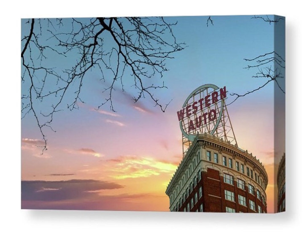 Western Auto Sign Print: Kansas City Landmark, Vintage Neon Art - Etsy