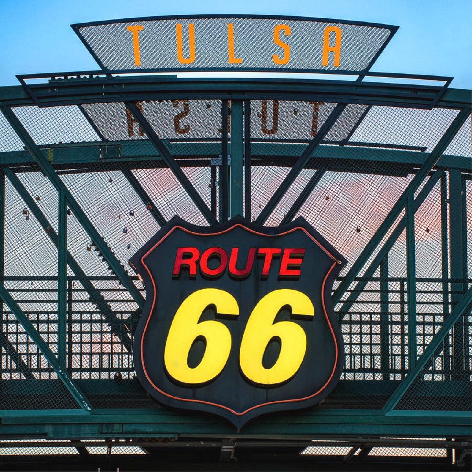 Tulsa Route 66 Neon Sign Tulsa Oklahoma Square Art Format - Etsy
